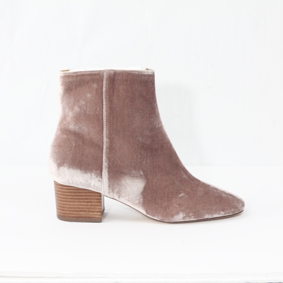 Talbots | Shoes | Talbots Velvet Boots Women Booties New Block Heel ...